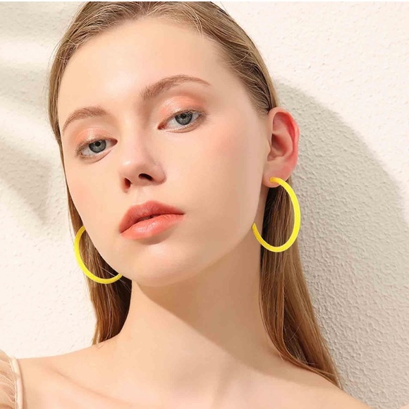 Jewelry | Yellow Hoop Earrings | Poshmark
